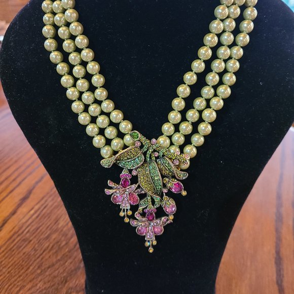 Heidi Daus | Jewelry | Three Row Pearl Necklace | Poshmark